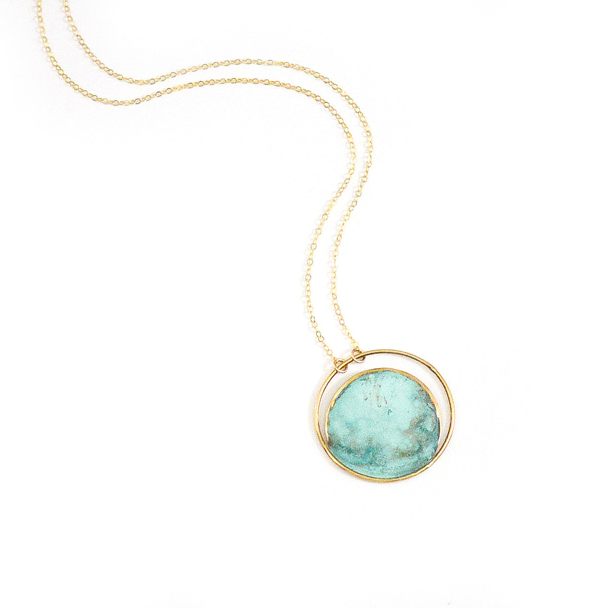 Circle Necklace - Patina – Porcelain and Stone