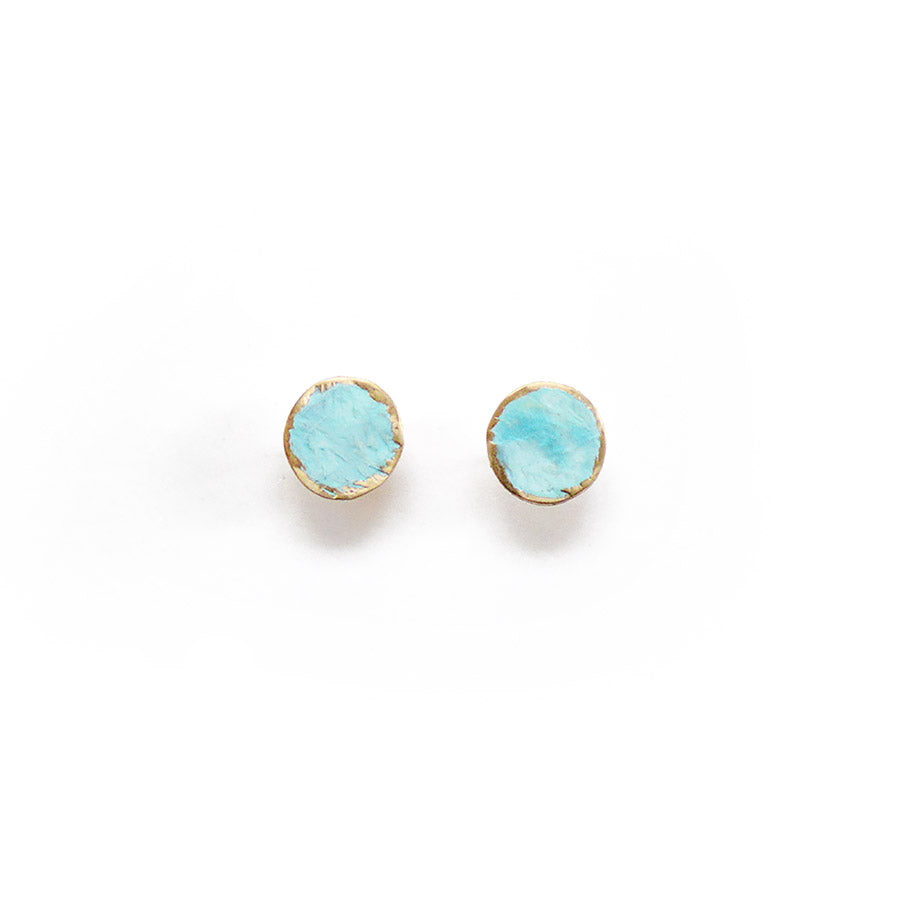Patina Circle Studs - Hammered Brass on 14k Goldfilled posts ...